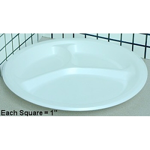 10LAMDIV - 10" Laminated Foam Divided Plate | B & G Paper Products